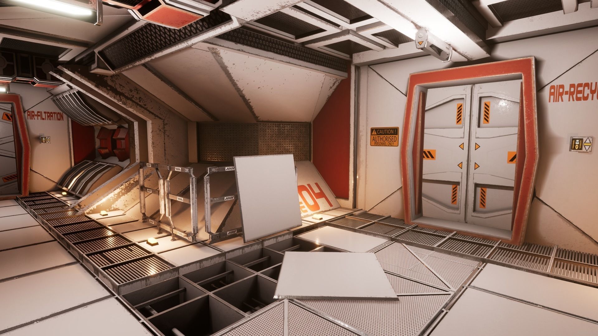 3D model Retro Sci-fi Modular Environment Kitbash VR / AR / low-poly ...