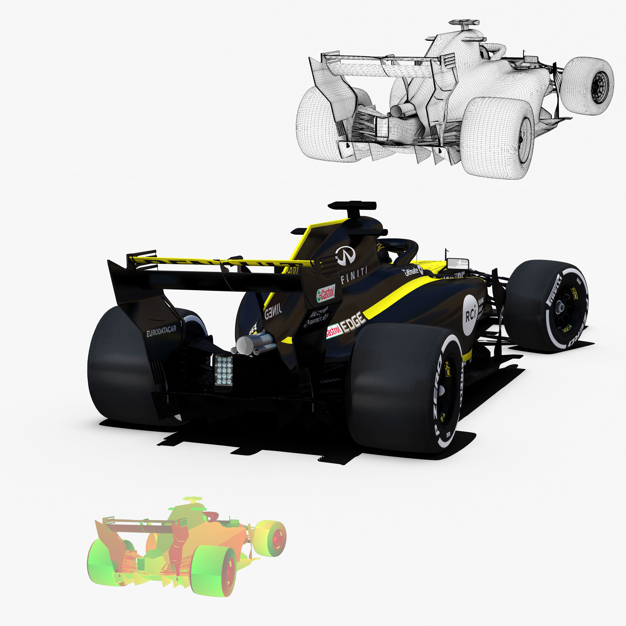 3D model Renault Sport F1 RS18 VR / AR / low-poly rigged | CGTrader