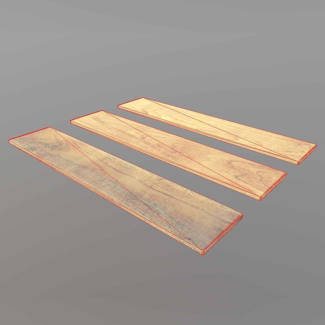3D model Plank three wooden planks VR / AR / low-poly | CGTrader