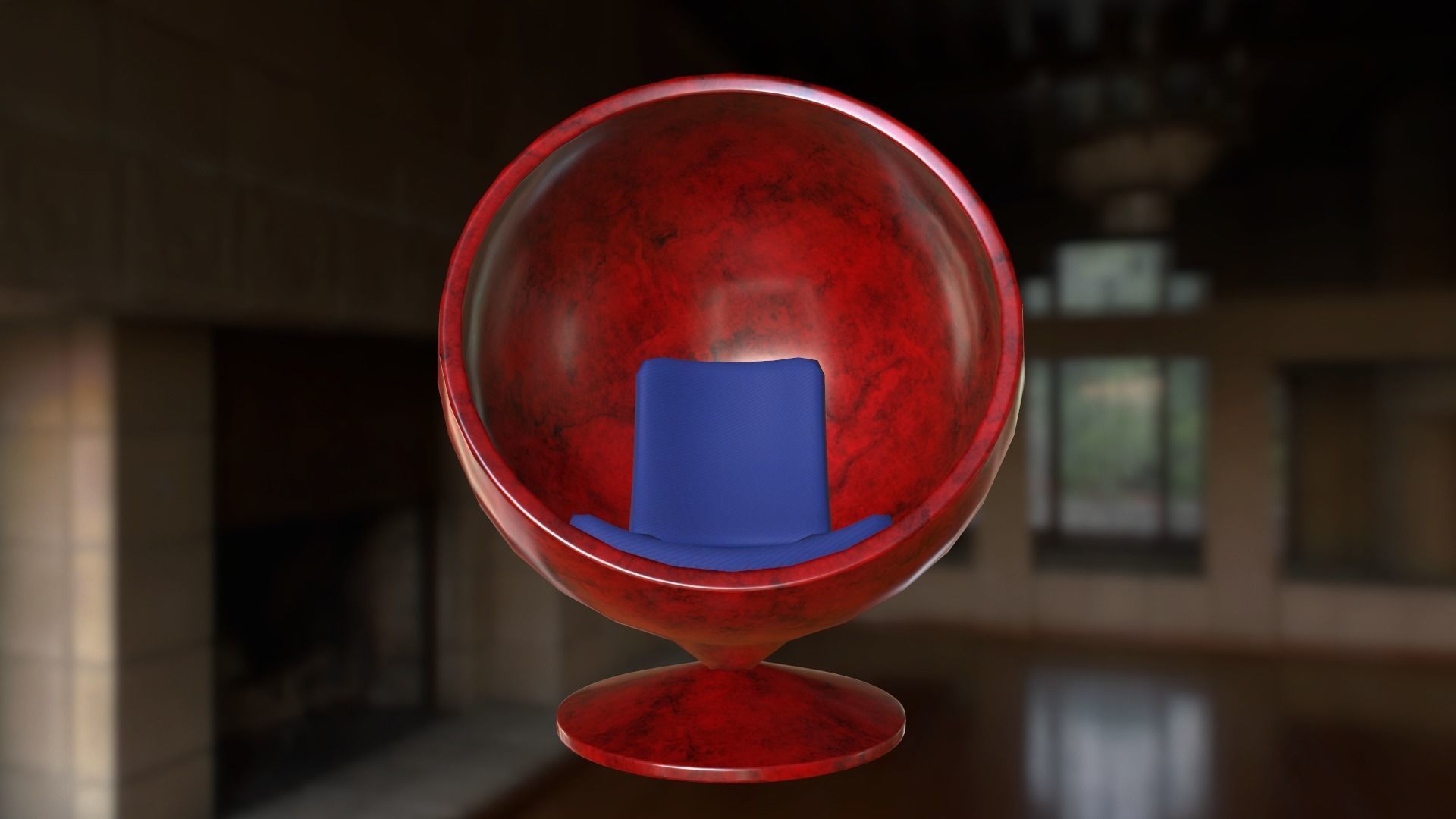 3D model Set of spherical chairs VR / AR / low-poly | CGTrader