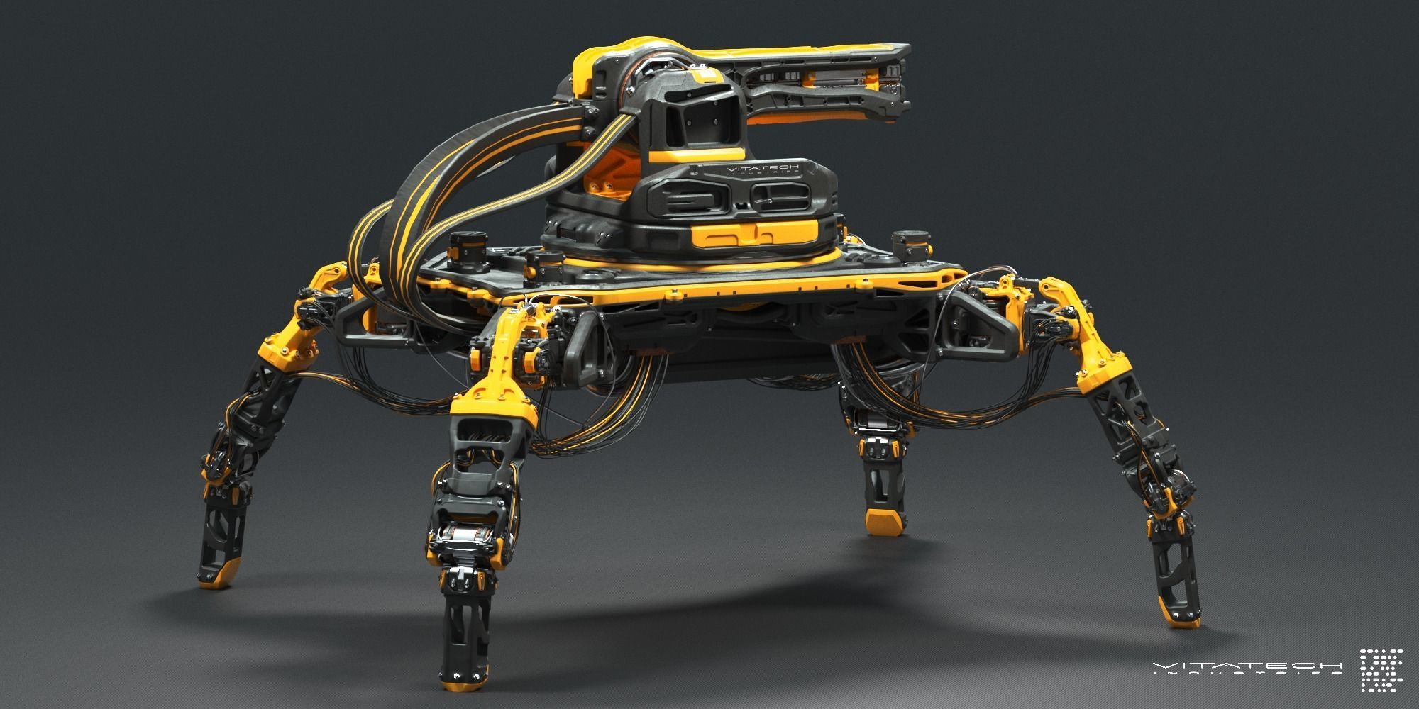 Sci-fi Turret robot 3D model | CGTrader