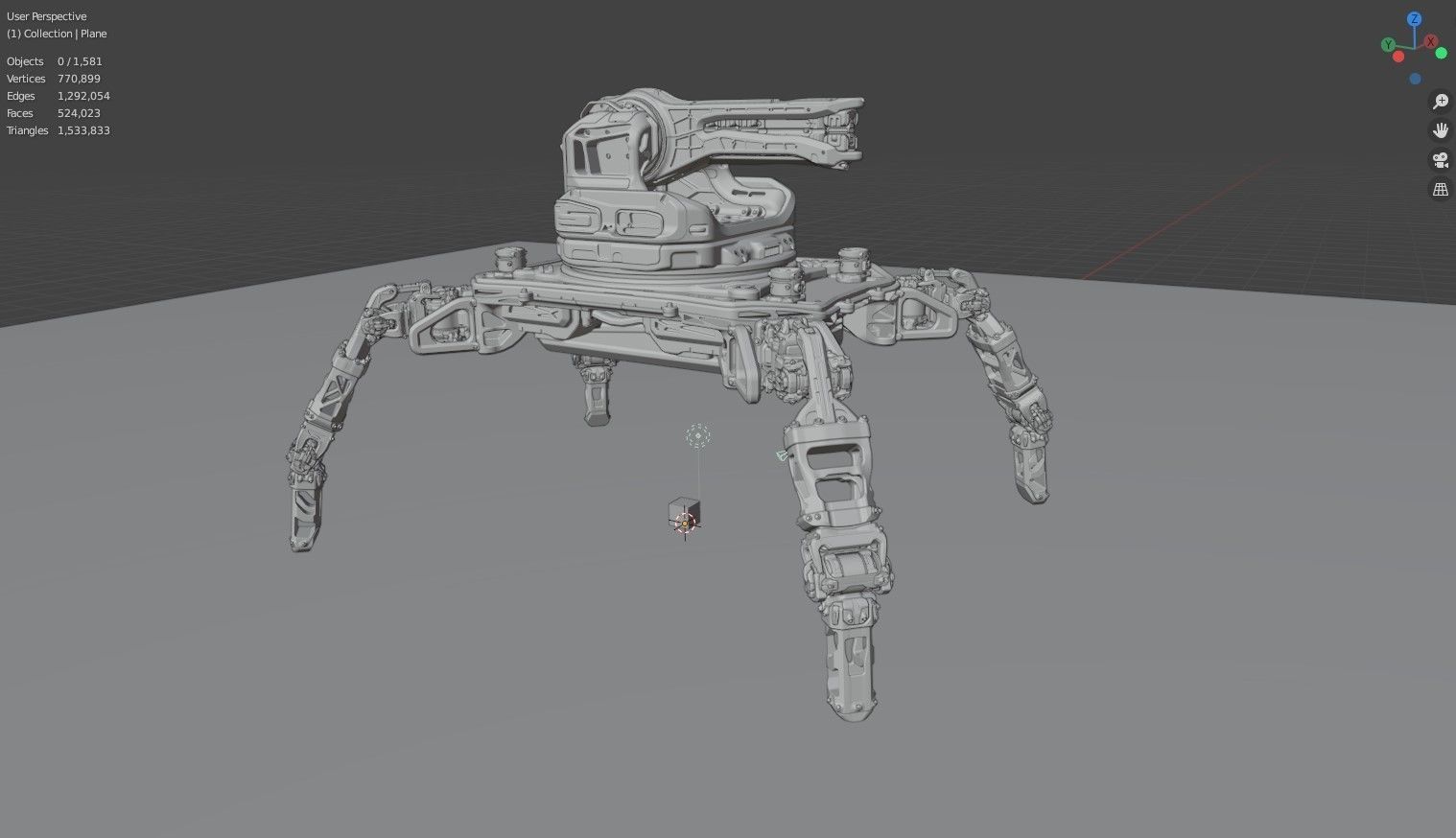 Sci-fi Turret robot 3D model | CGTrader
