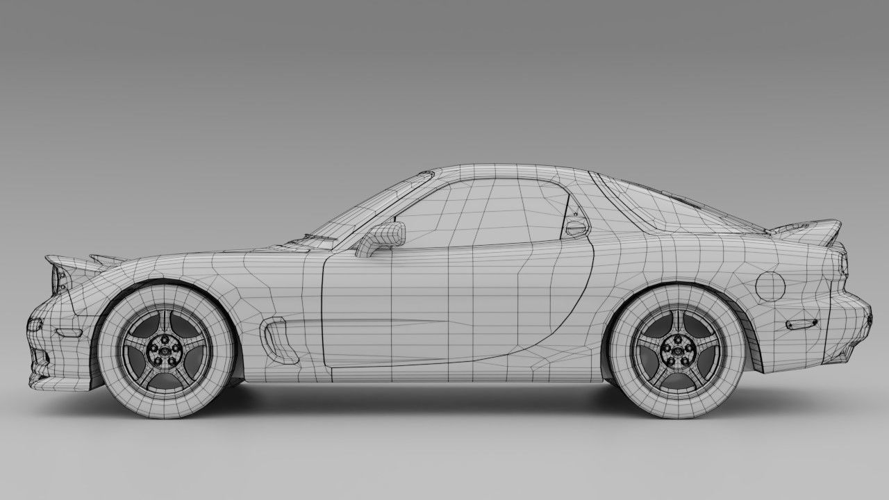 3D model Mazda RX-7 FD3S VR / AR / low-poly | CGTrader
