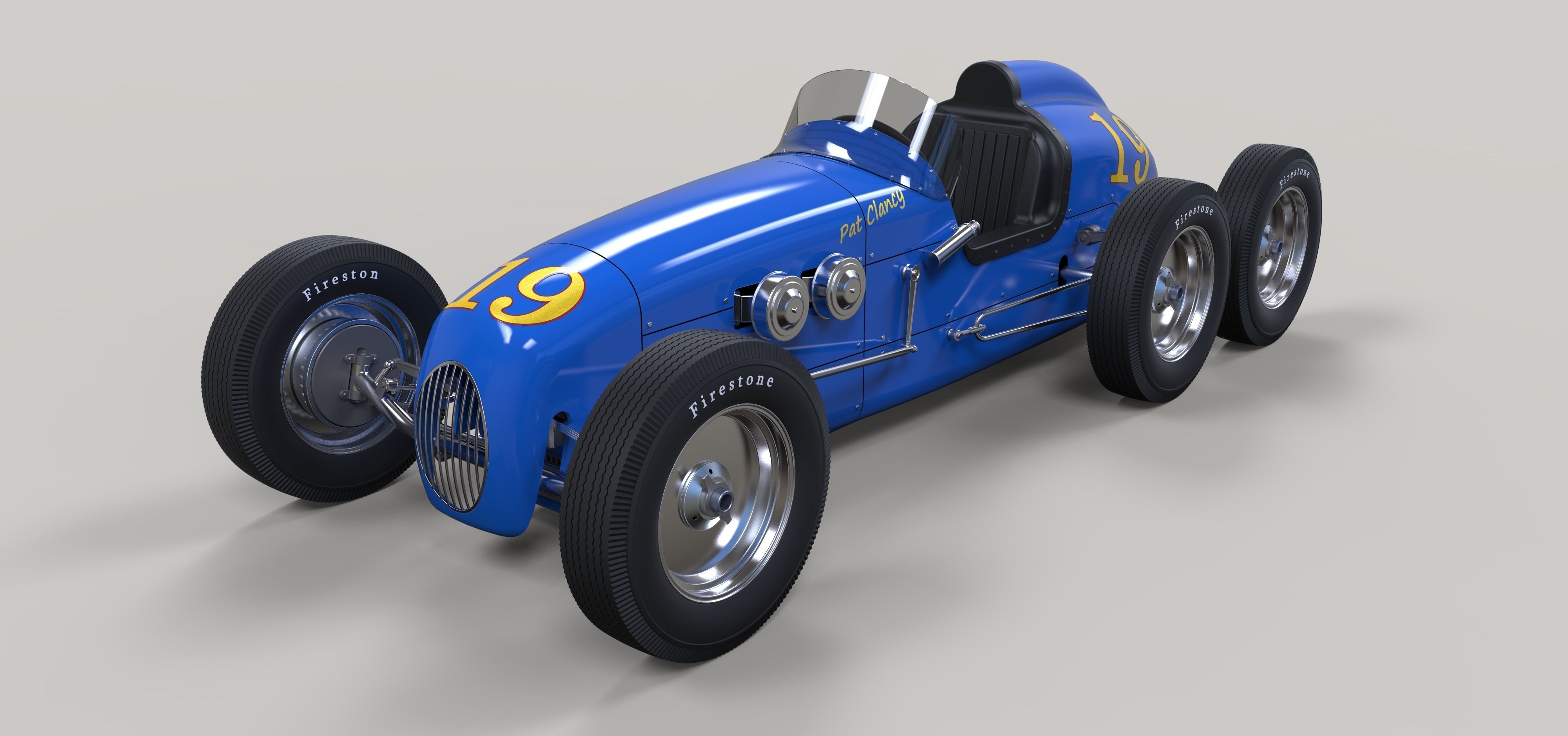 Pat Clancy Special six-wheeler Formula One 3D model | CGTrader