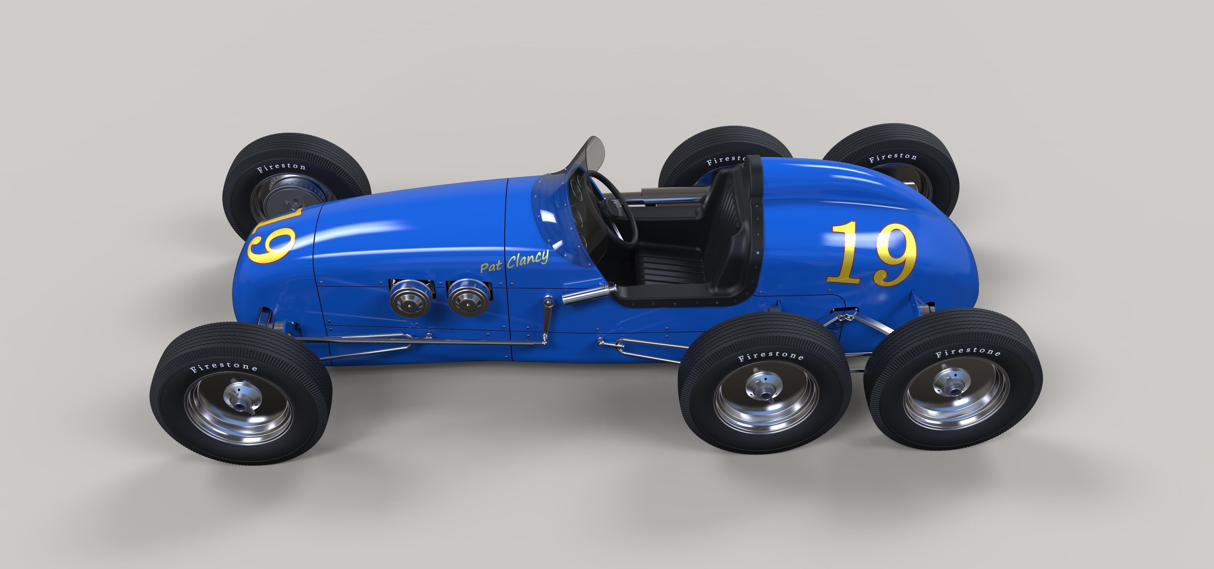 Pat Clancy Special six-wheeler Formula One 3D model | CGTrader