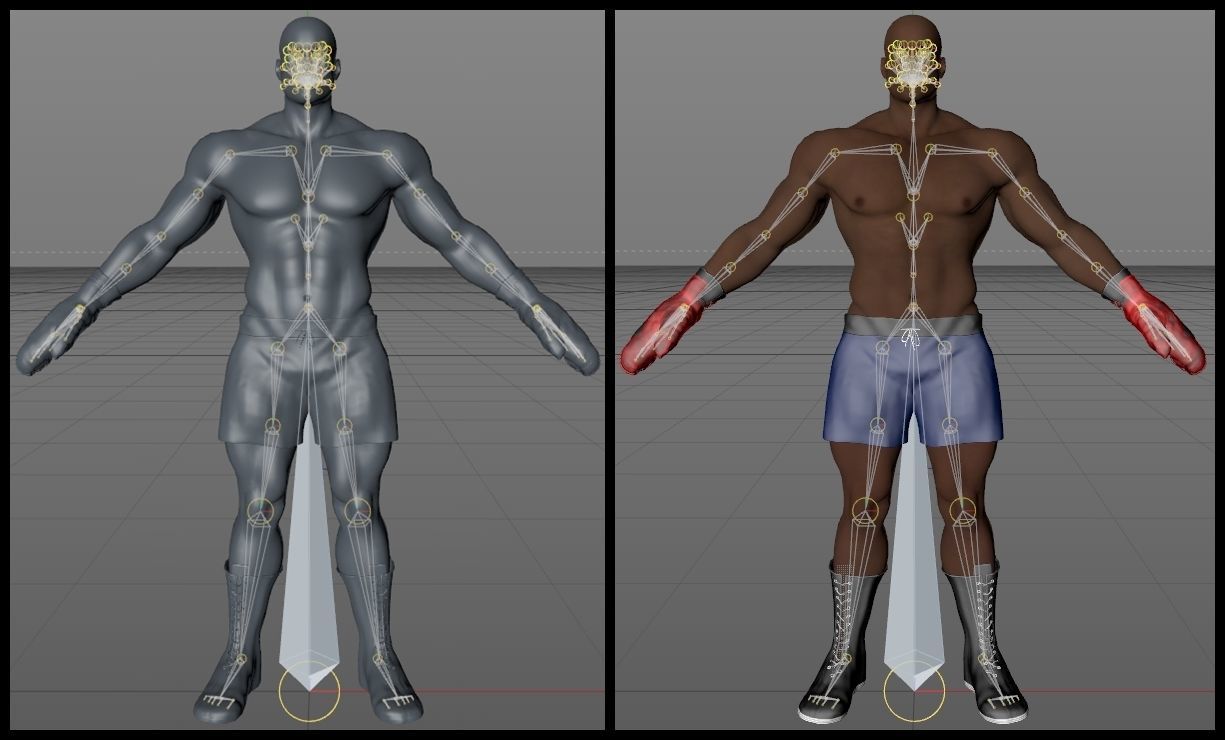 Male African BOX - MMA Fighter 3D model animated rigged | CGTrader