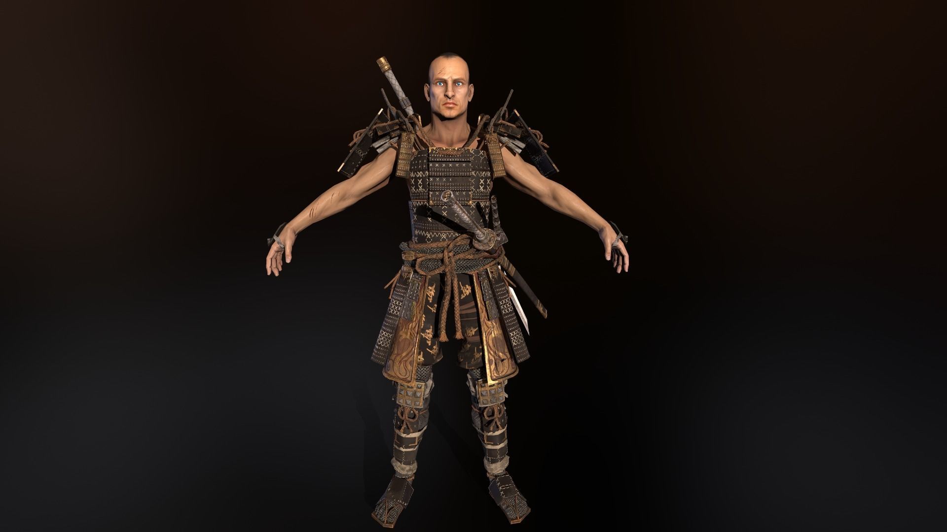 3D model Samurai Remastered VR / AR / low-poly rigged animated | CGTrader