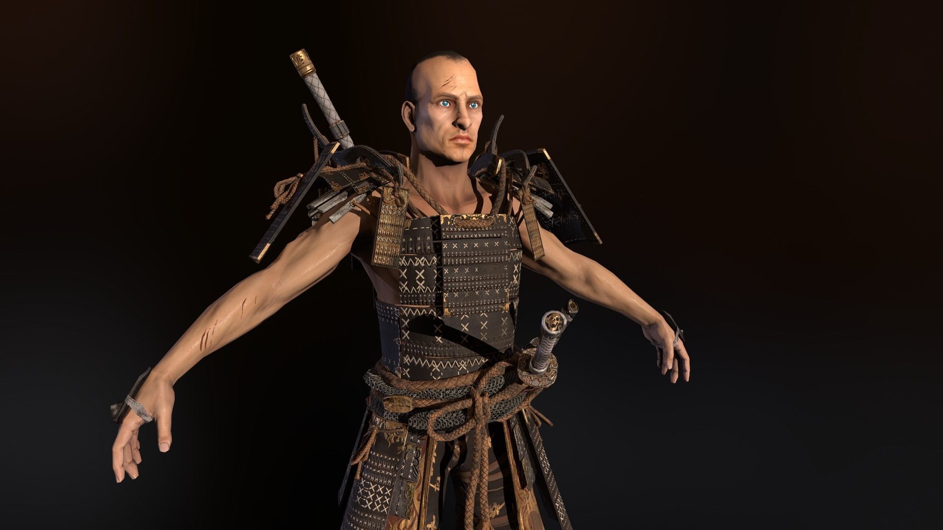 3D model Samurai Remastered VR / AR / low-poly rigged animated | CGTrader