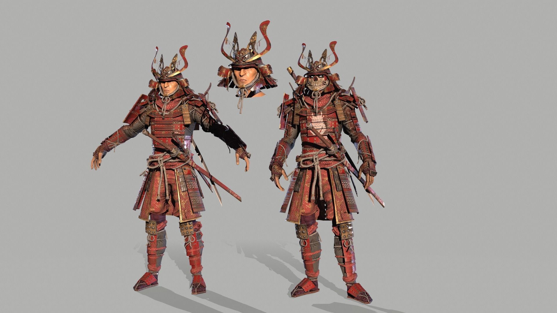 3D model Samurai Remastered VR / AR / low-poly rigged animated | CGTrader