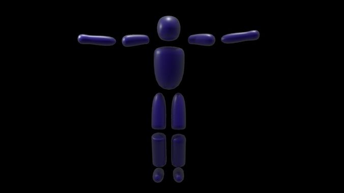 Simple Character - Stickman 3D model animated rigged | CGTrader