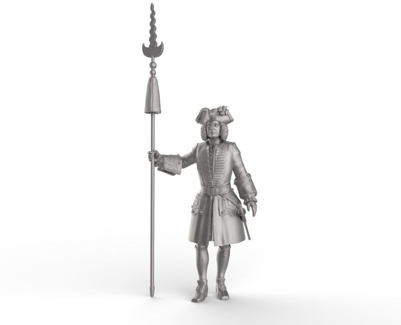 French Pikeman 17th Century 3D model 3D printable | CGTrader