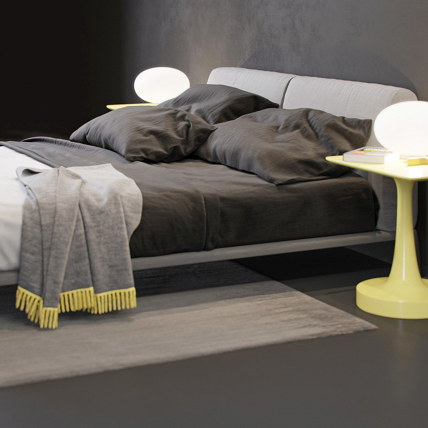 poliform park bed 3D model | CGTrader