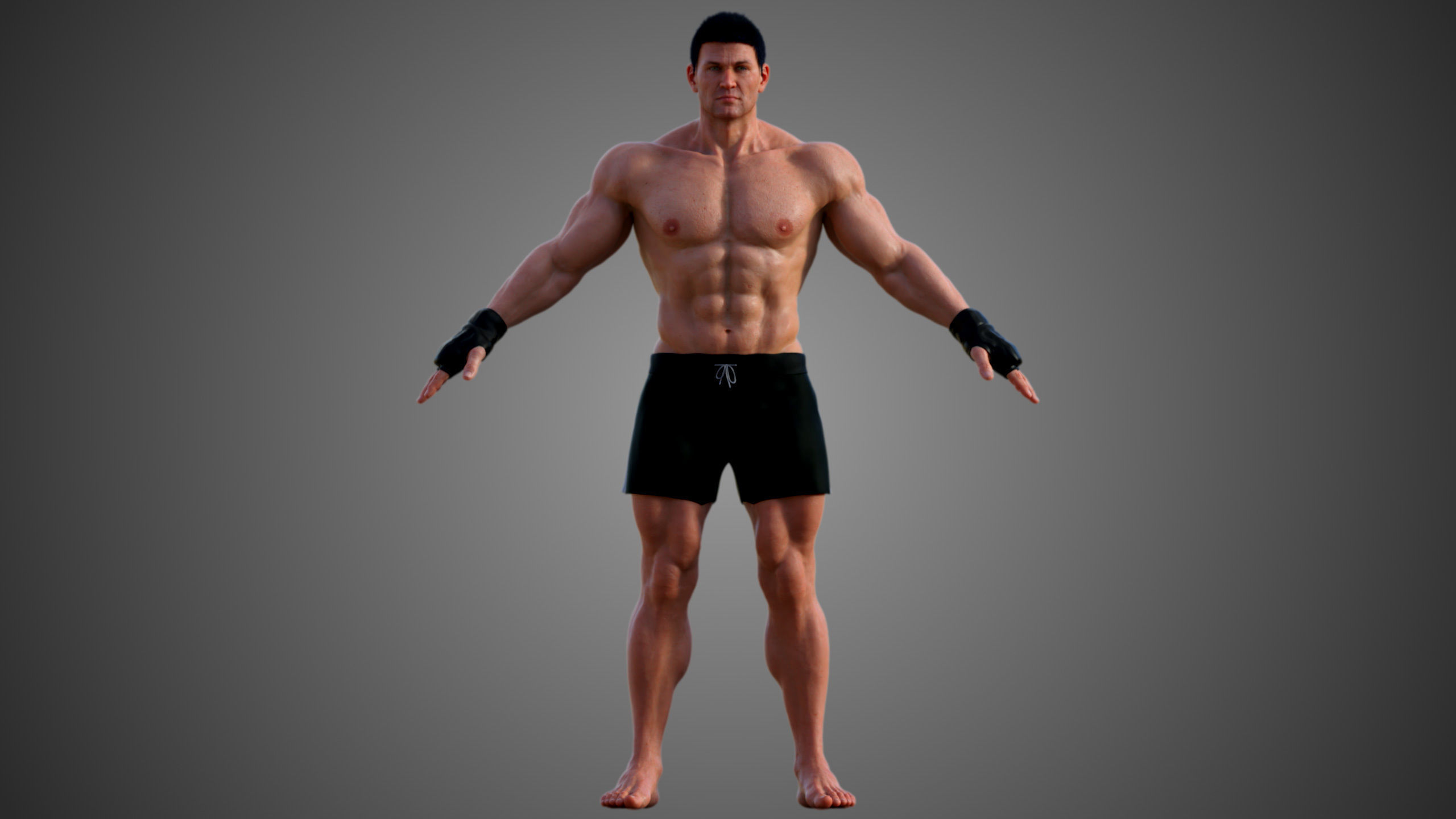 Male Caucasian BOX - MMA Fighter 3D model animated rigged | CGTrader