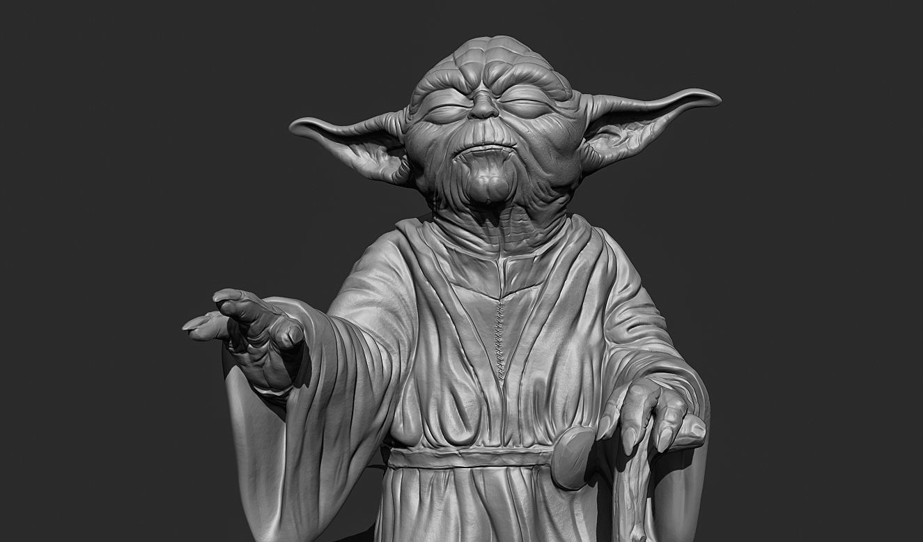 Yoda Sculpture fan 3d print model 3D model 3D printable | CGTrader
