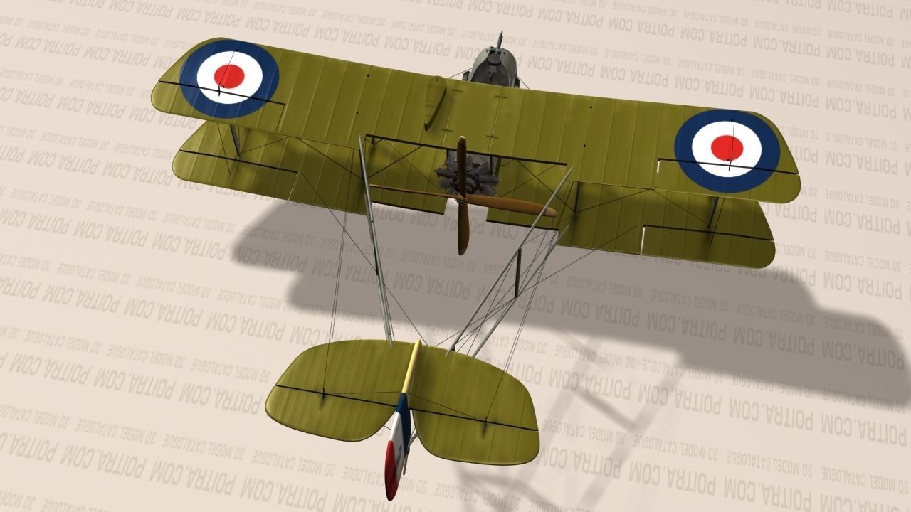 De Havilland DH 2 Fighter Aircraft - WWI - 1916 - Lt DH Geary - 3D ...