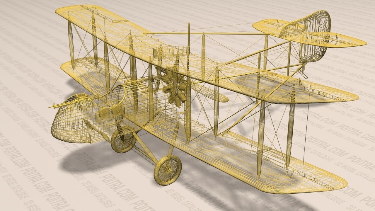 De Havilland DH 2 Fighter Aircraft - WWI - 1916 - Lt DH Geary - 3D ...