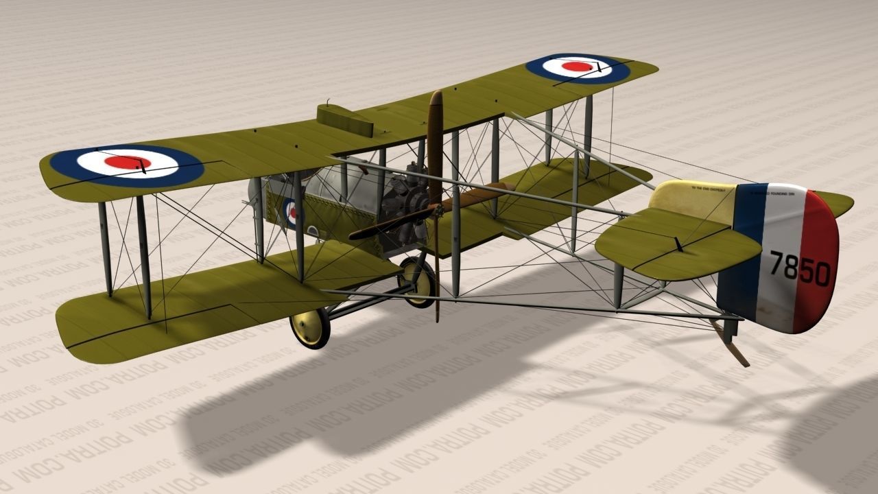 De Havilland DH 2 Fighter Aircraft - WWI - 1916 - Lt DH Geary - 3D ...