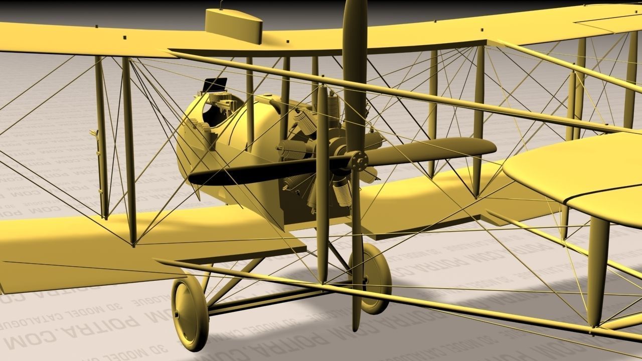 De Havilland DH 2 Fighter Aircraft - WWI - 1916 - Lt DH Geary - 3D ...