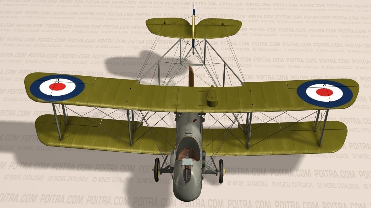 De Havilland DH 2 Fighter Aircraft - WWI - 1916 - Lt DH Geary - 3D ...