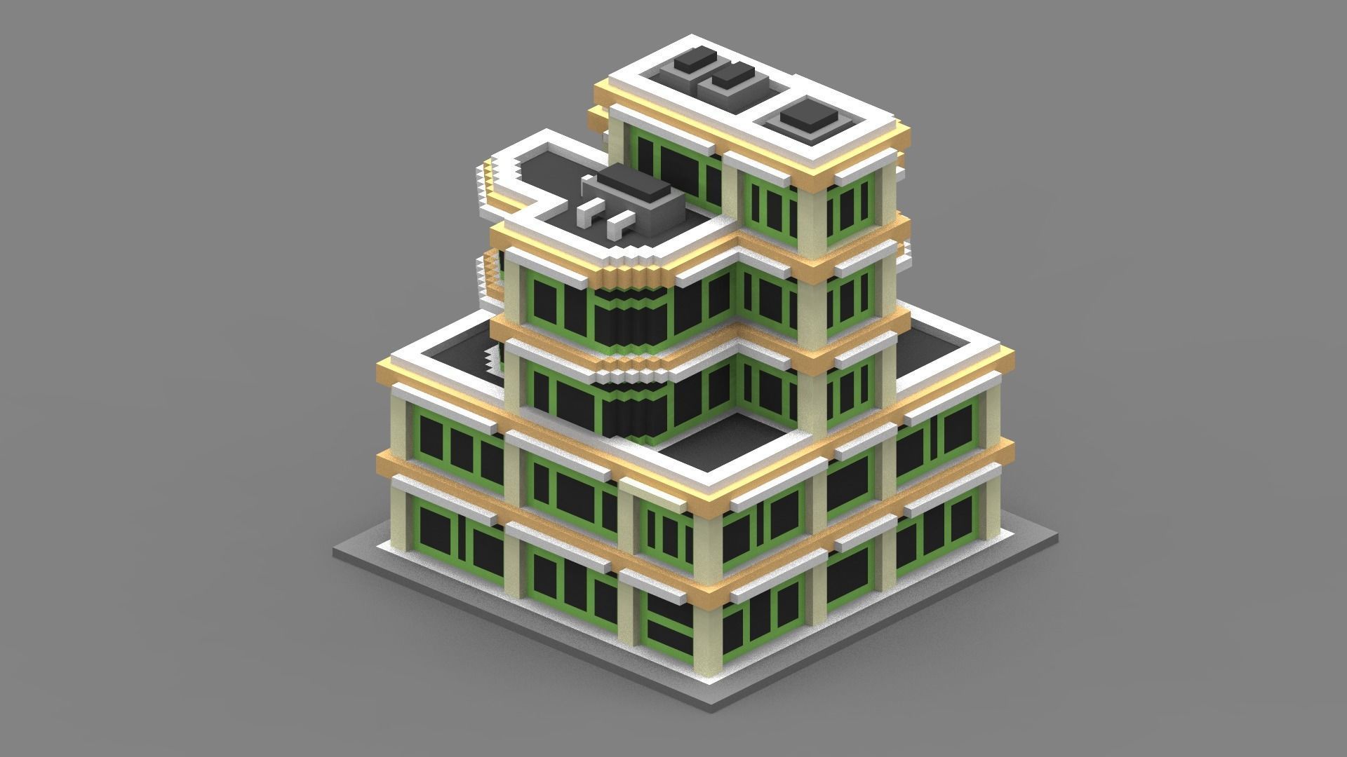 3D model House Voxel - 22 VR / AR / low-poly | CGTrader