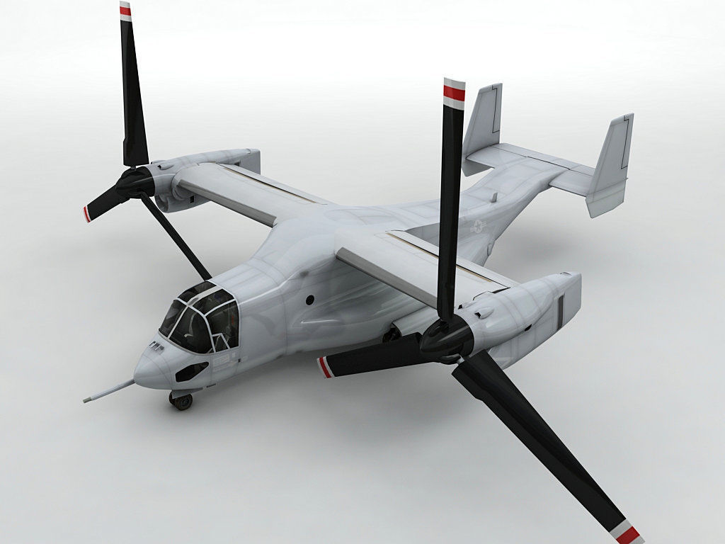 3D model V-22 Osprey Helicopter -2 VR / AR / low-poly | CGTrader