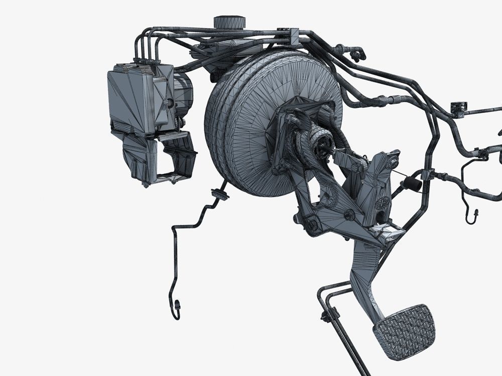 Car Brake System 3D model | CGTrader