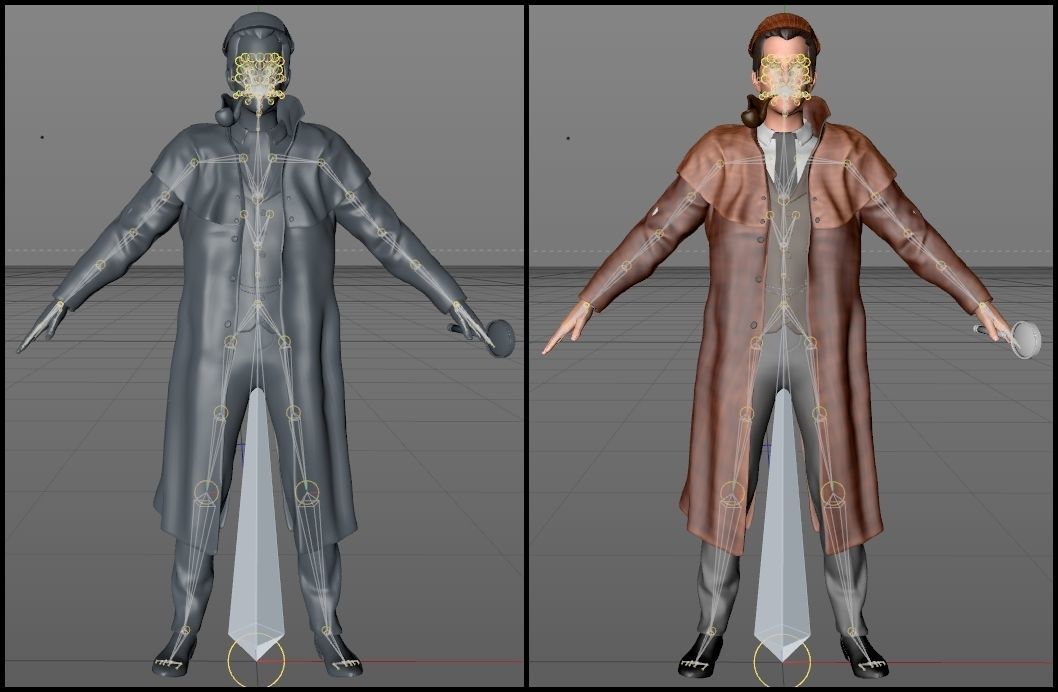 Sherlock Holmes 3D model animated rigged | CGTrader