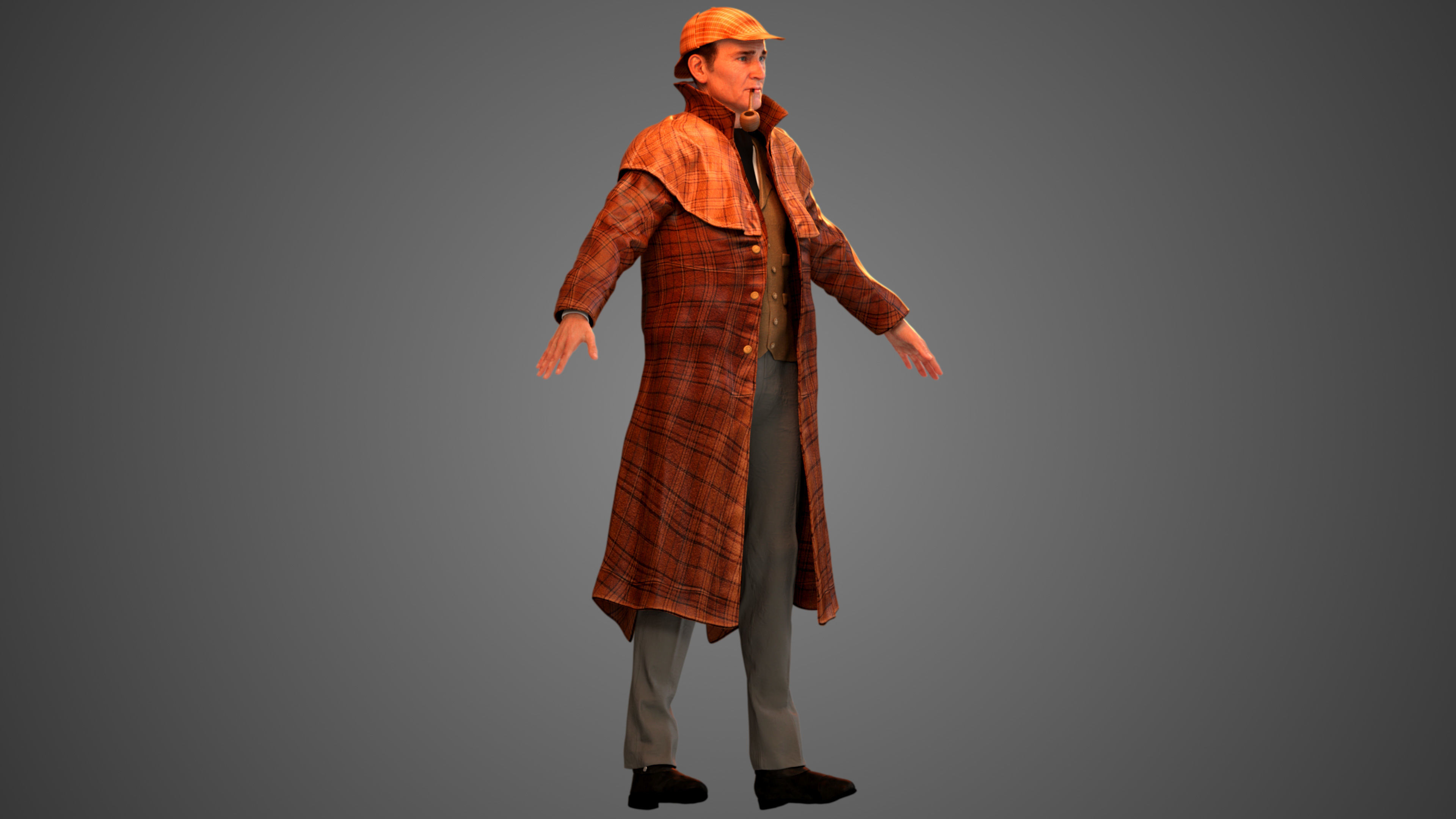 Sherlock Holmes 3D model animated rigged | CGTrader