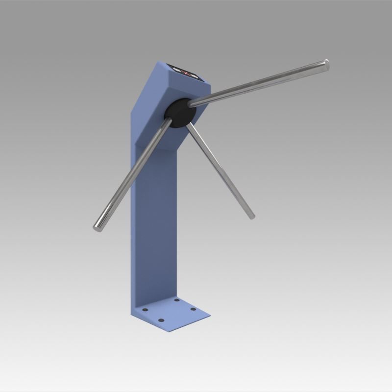 Turnstile blue tripod 3D model | CGTrader