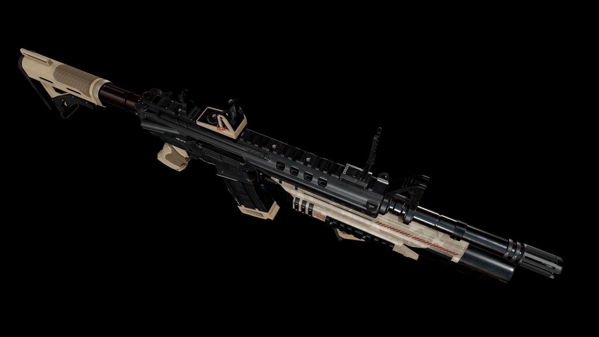 3D model Modern Assault Rifle VR / AR / low-poly | CGTrader