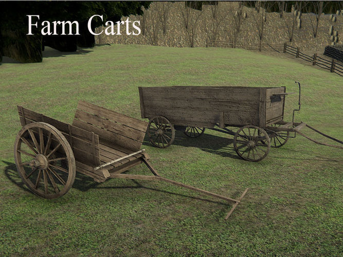 3D model Farm Carts VR / AR / low-poly | CGTrader