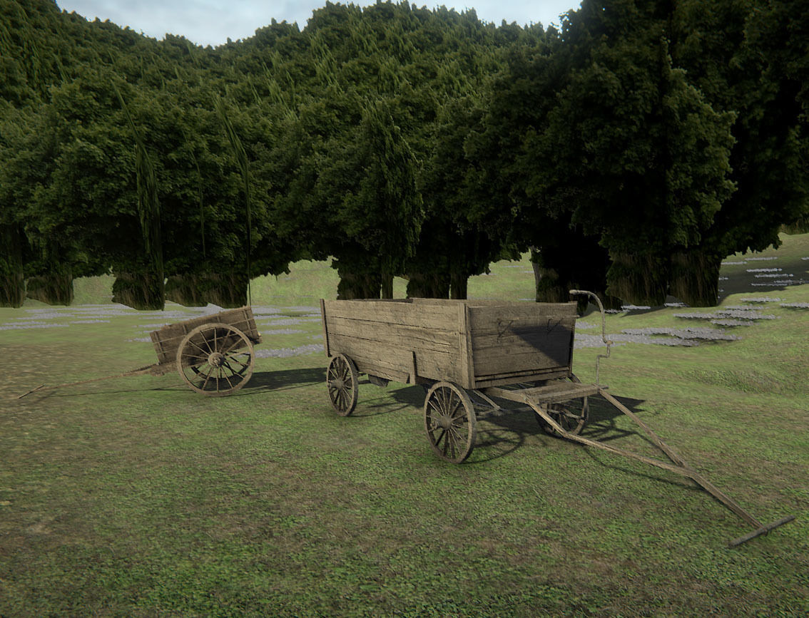 3D model Farm Carts VR / AR / low-poly | CGTrader