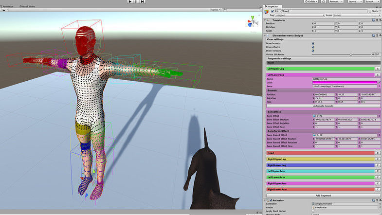Ragdoll dismemberment system for Unity3D 3D model | CGTrader