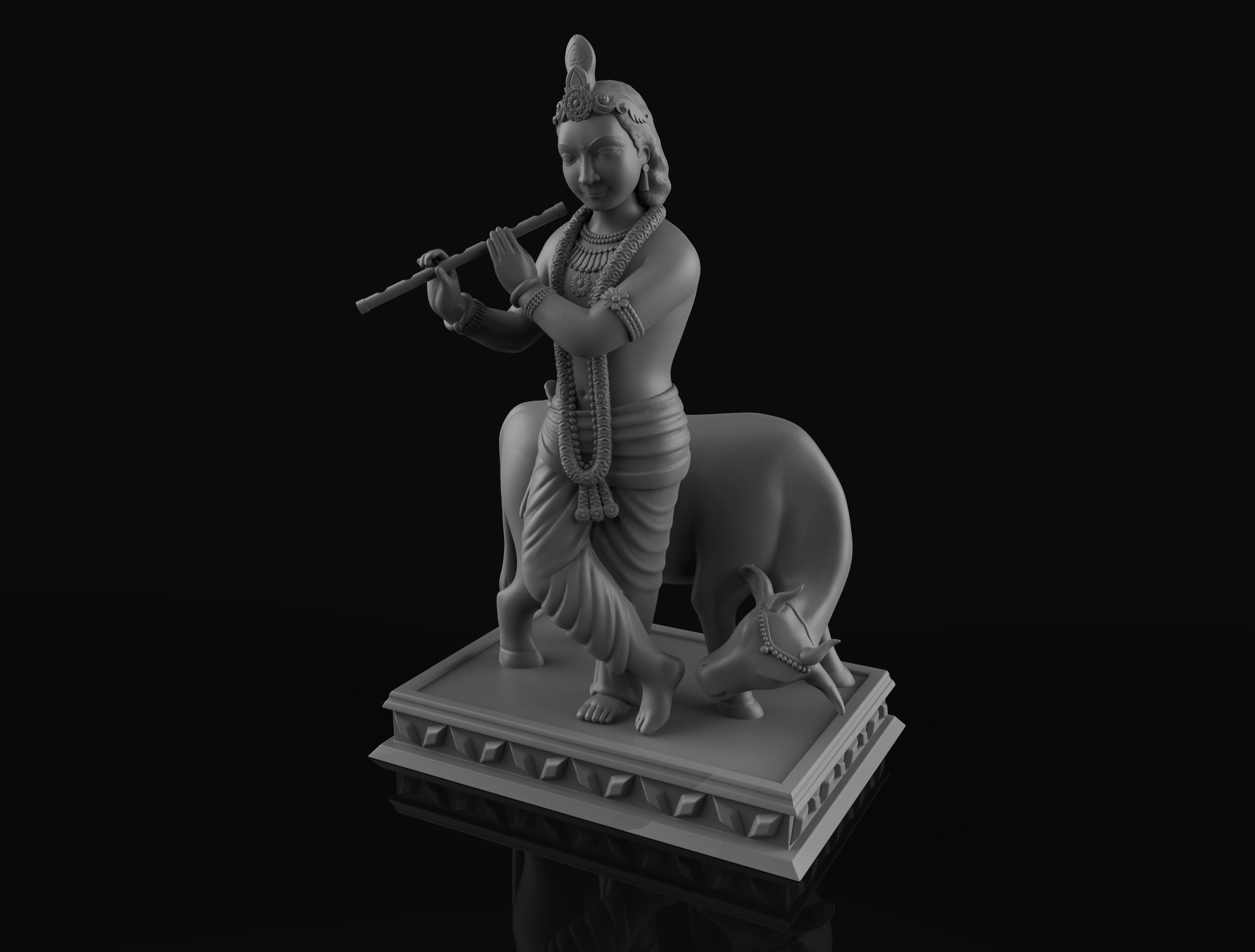 Lord Krishna Traditional 3D model 3D printable | CGTrader