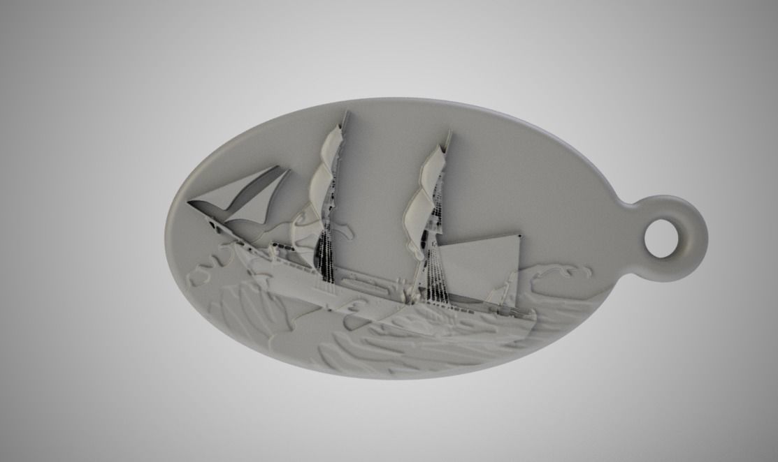 Sail Keychain 3D model 3D printable | CGTrader