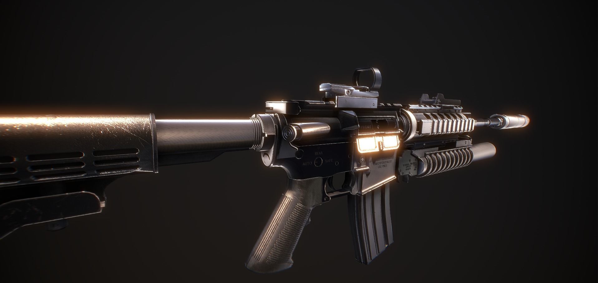 3D model M4A1 Full Mod VR / AR / low-poly | CGTrader