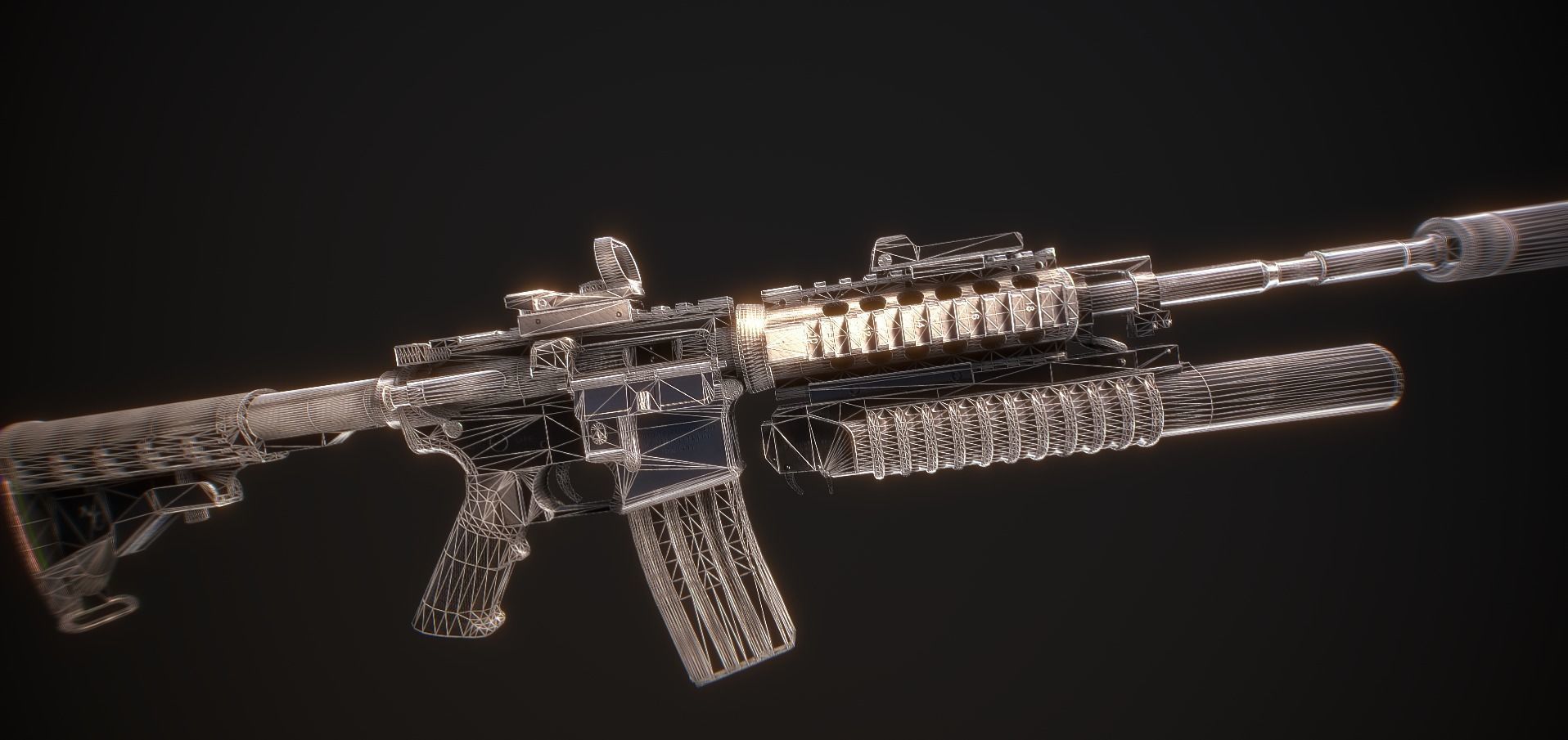 3D model M4A1 Full Mod VR / AR / low-poly | CGTrader