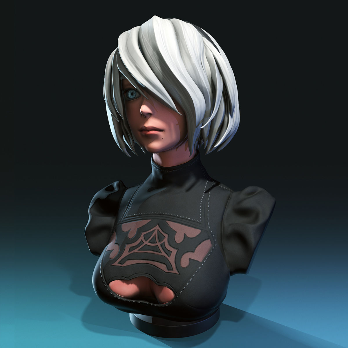 2B Bust 3D model | CGTrader