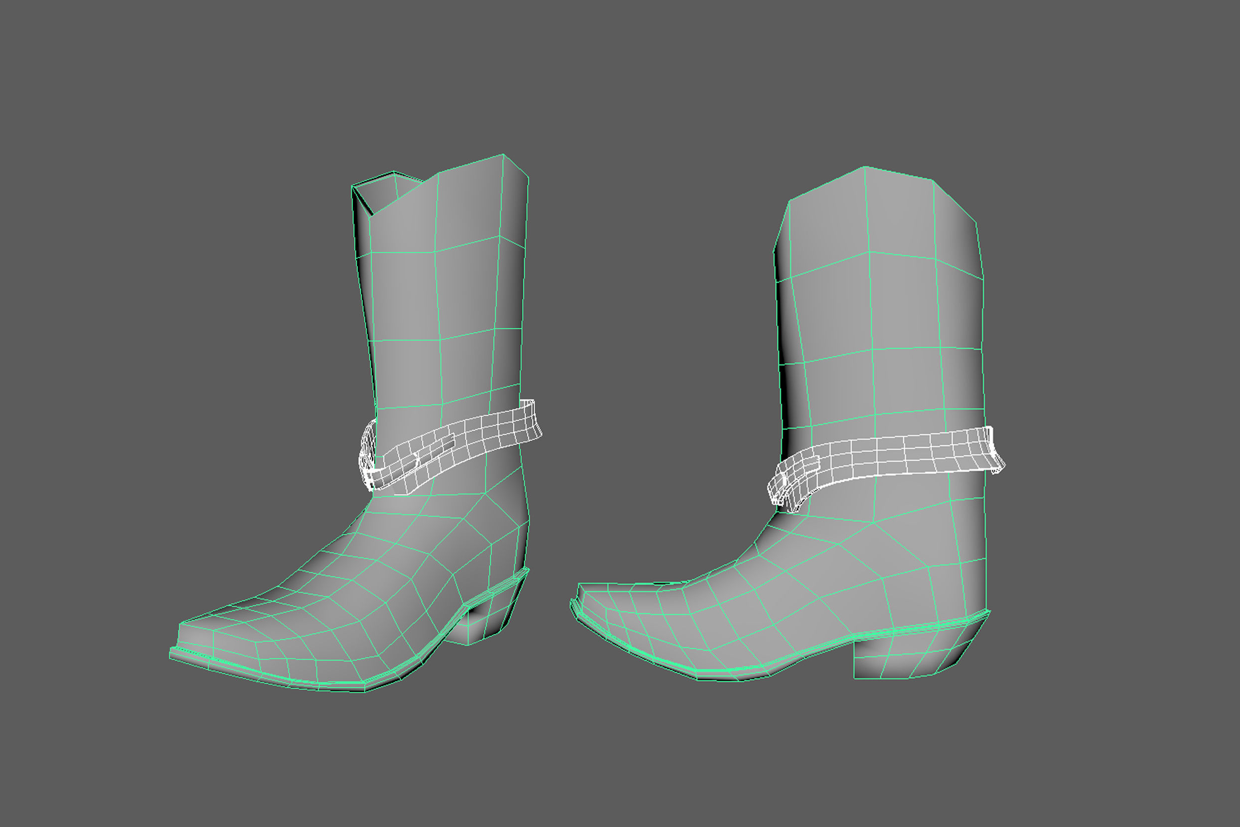 3D model Cowboy boots VR / AR / low-poly | CGTrader