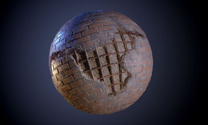 Brick Rebar Damaged Seamless PBR Texture Texture | CGTrader