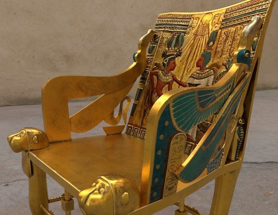 3D model Egyptian Chair VR / AR / low-poly | CGTrader