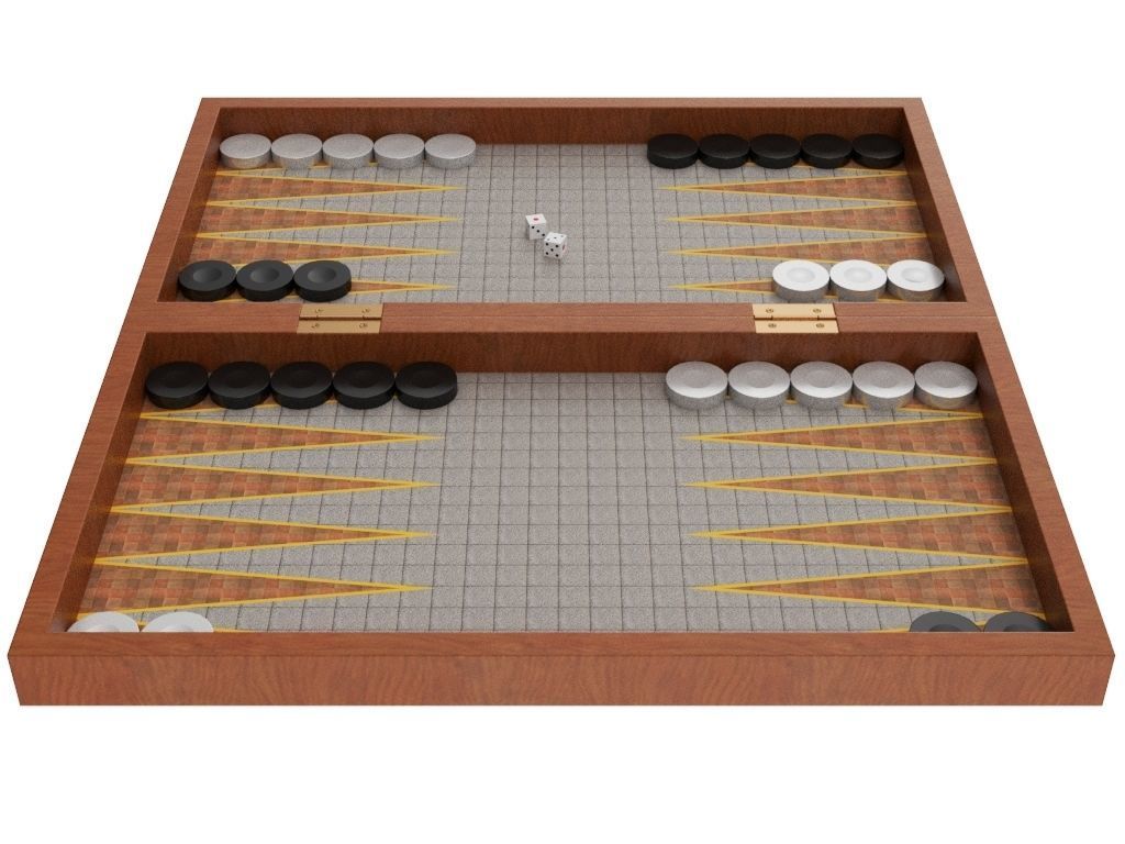 Backgammon 3D model | CGTrader