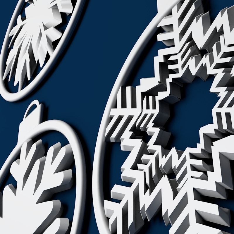 Christmas decoration snowflake 3d print 3D model 3D printable | CGTrader