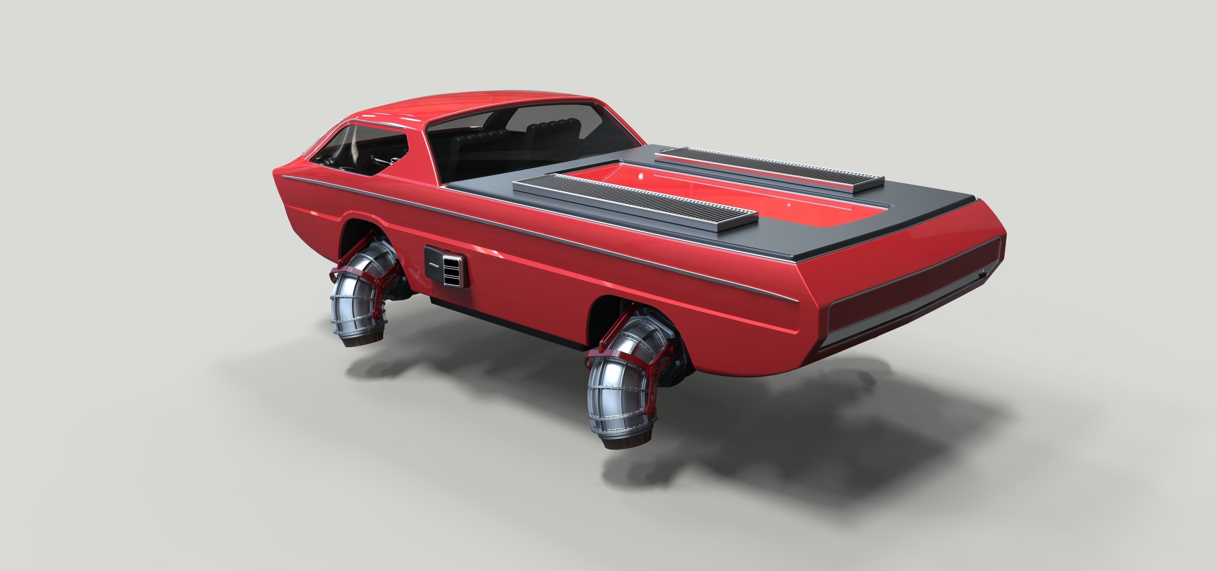 Dodge Deora jet flying car concept 3D model | CGTrader