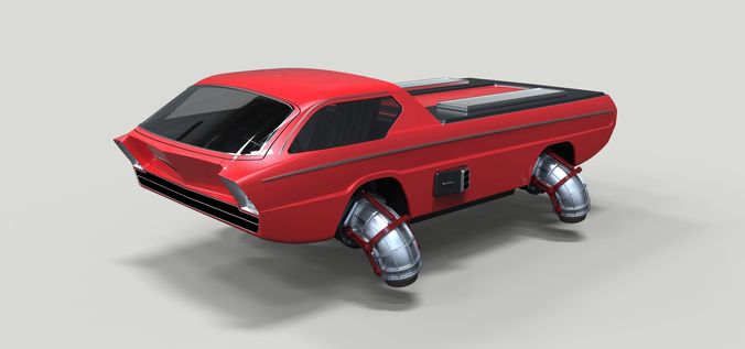 Dodge Deora jet flying car concept 3D model | CGTrader