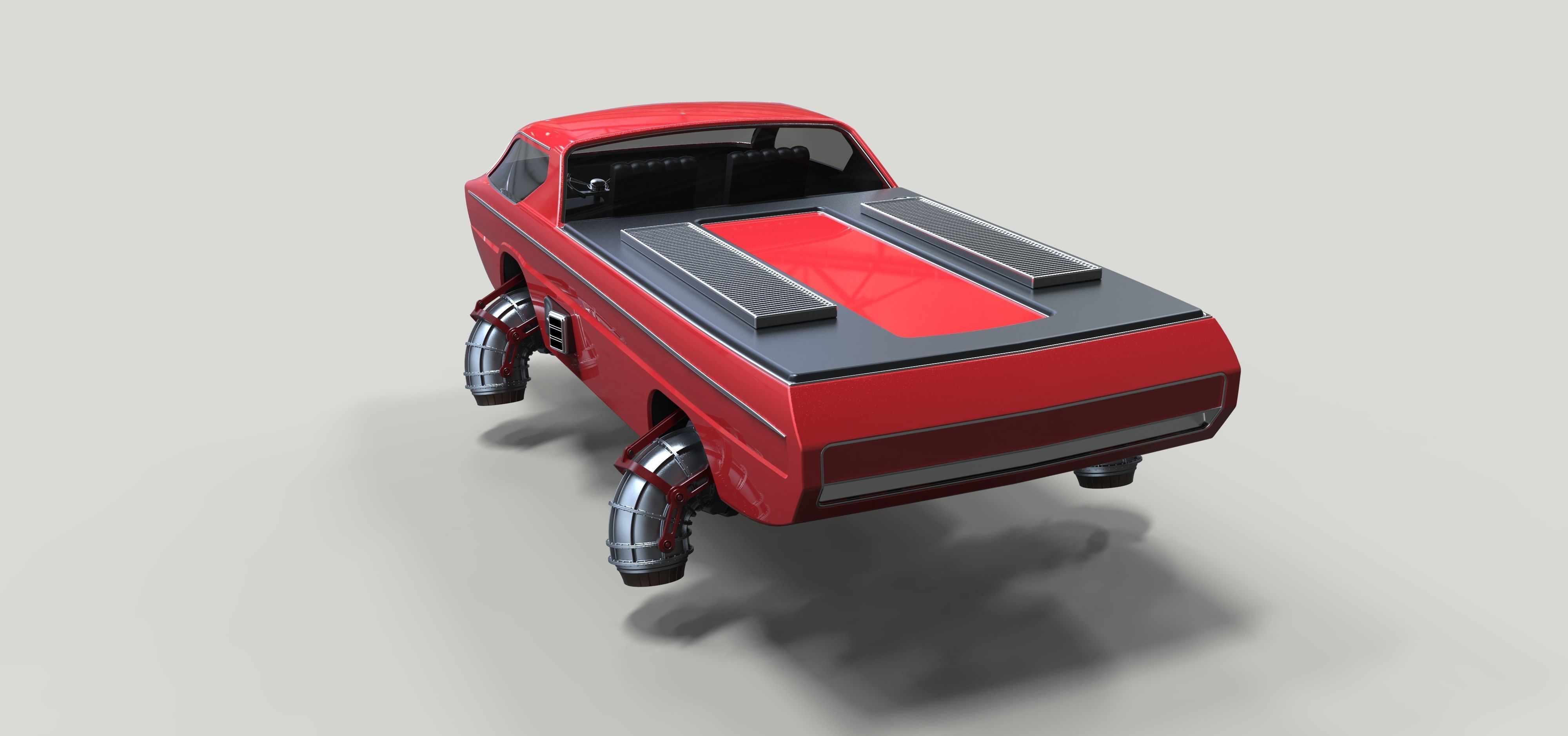 Dodge Deora jet flying car concept 3D model | CGTrader