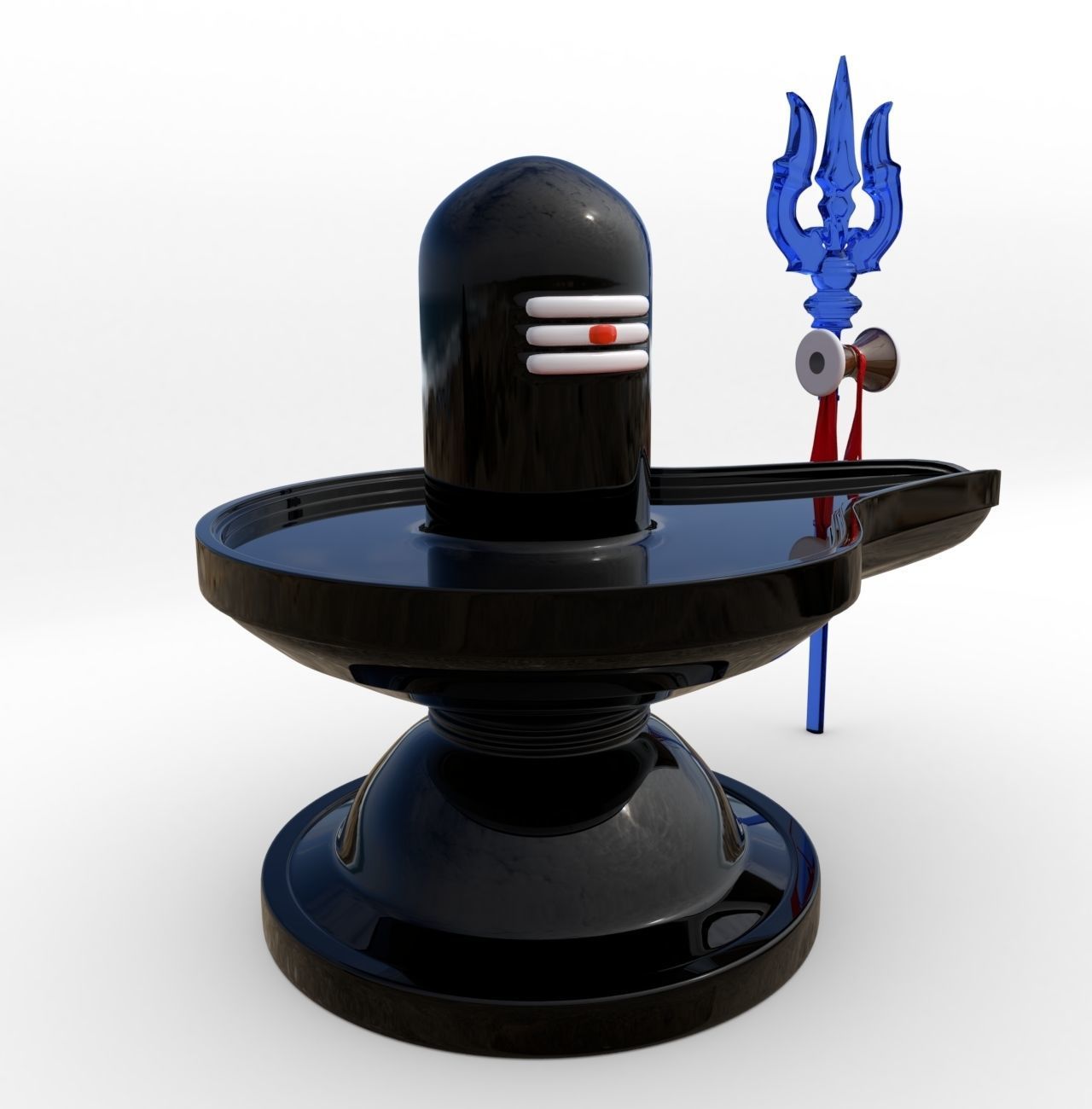 Shiv Ling With Trushul 3D model | CGTrader