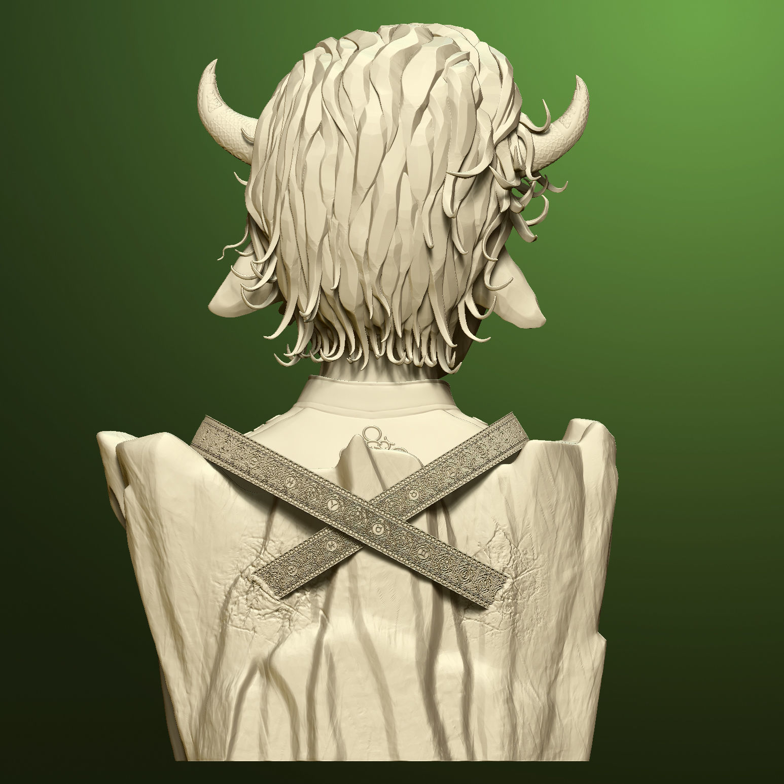 Colored 3D Printable Statue Zodiac Sign Taurus free VR / AR / low-poly ...