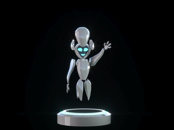 3D model robot futuristic VR / AR / low-poly | CGTrader