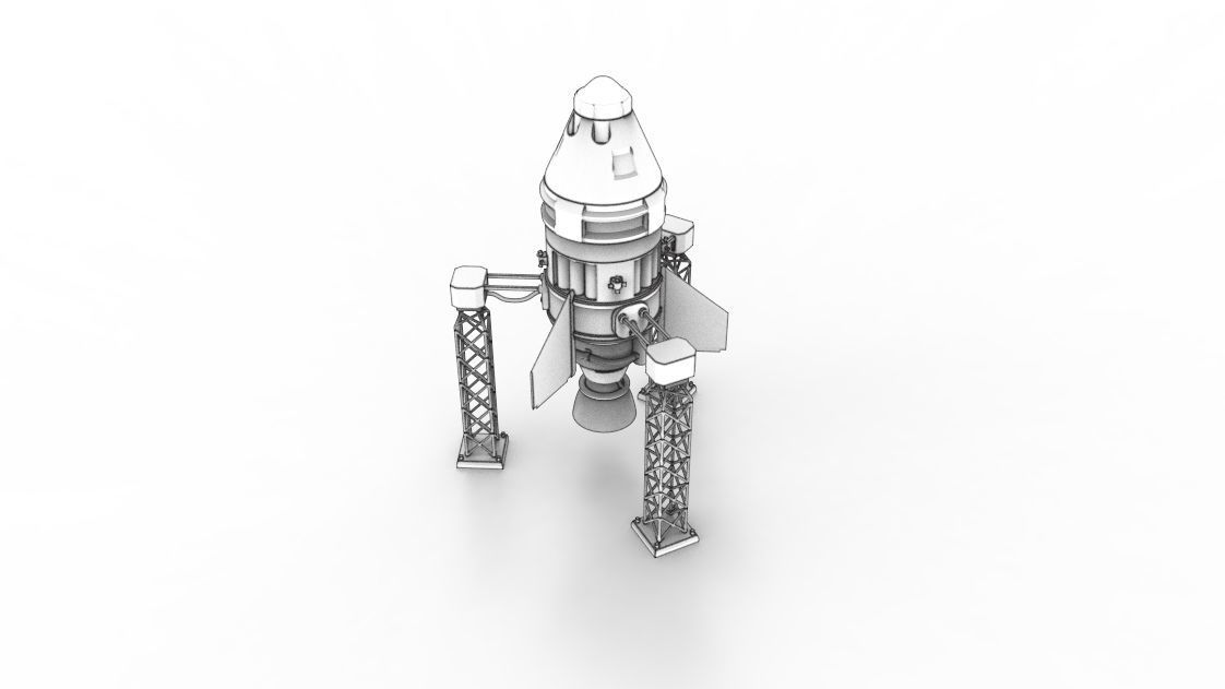 KSP Kerbal 2 Spaceship 3D model 3D printable | CGTrader